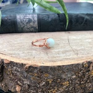 Rooted and Wired | Accessories | Handmade Gold Plated Baby Blue Ring ...